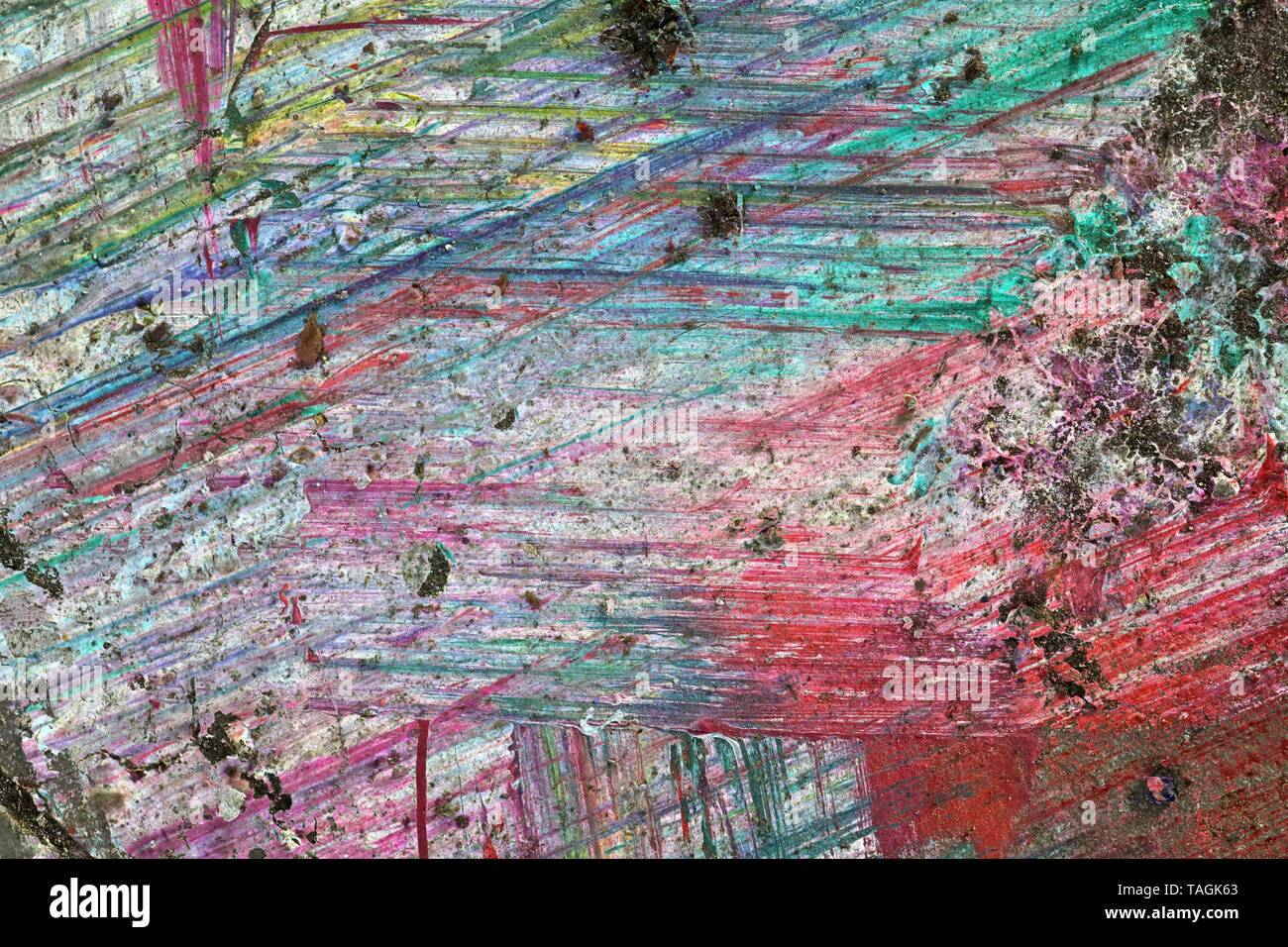 Colorful paint splashes at old and weathered concrete walls Stock Photo ...