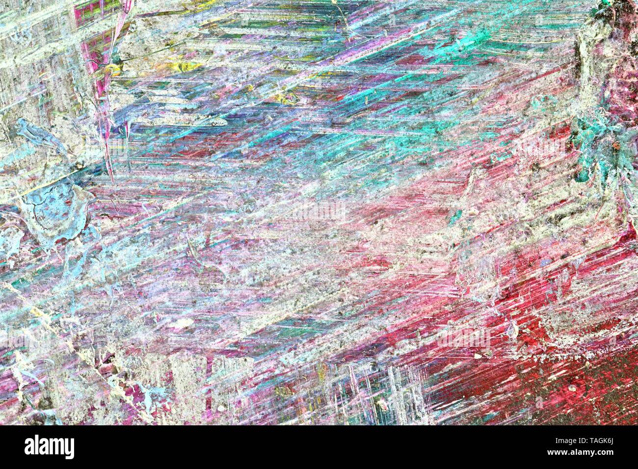 Colorful paint splashes at old and weathered concrete walls Stock Photo ...