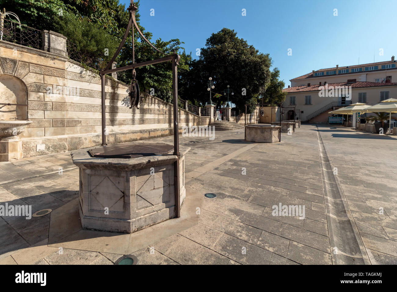 Five wells square in Zadar, Croatia Stock Photo - Alamy