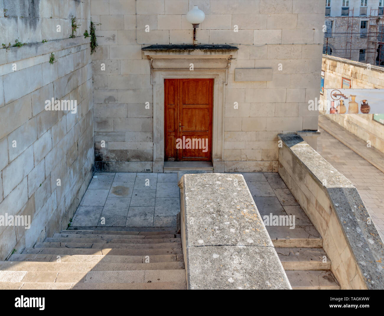 Stairs in Zadar, leading to one of the entrances to the old city Stock ...