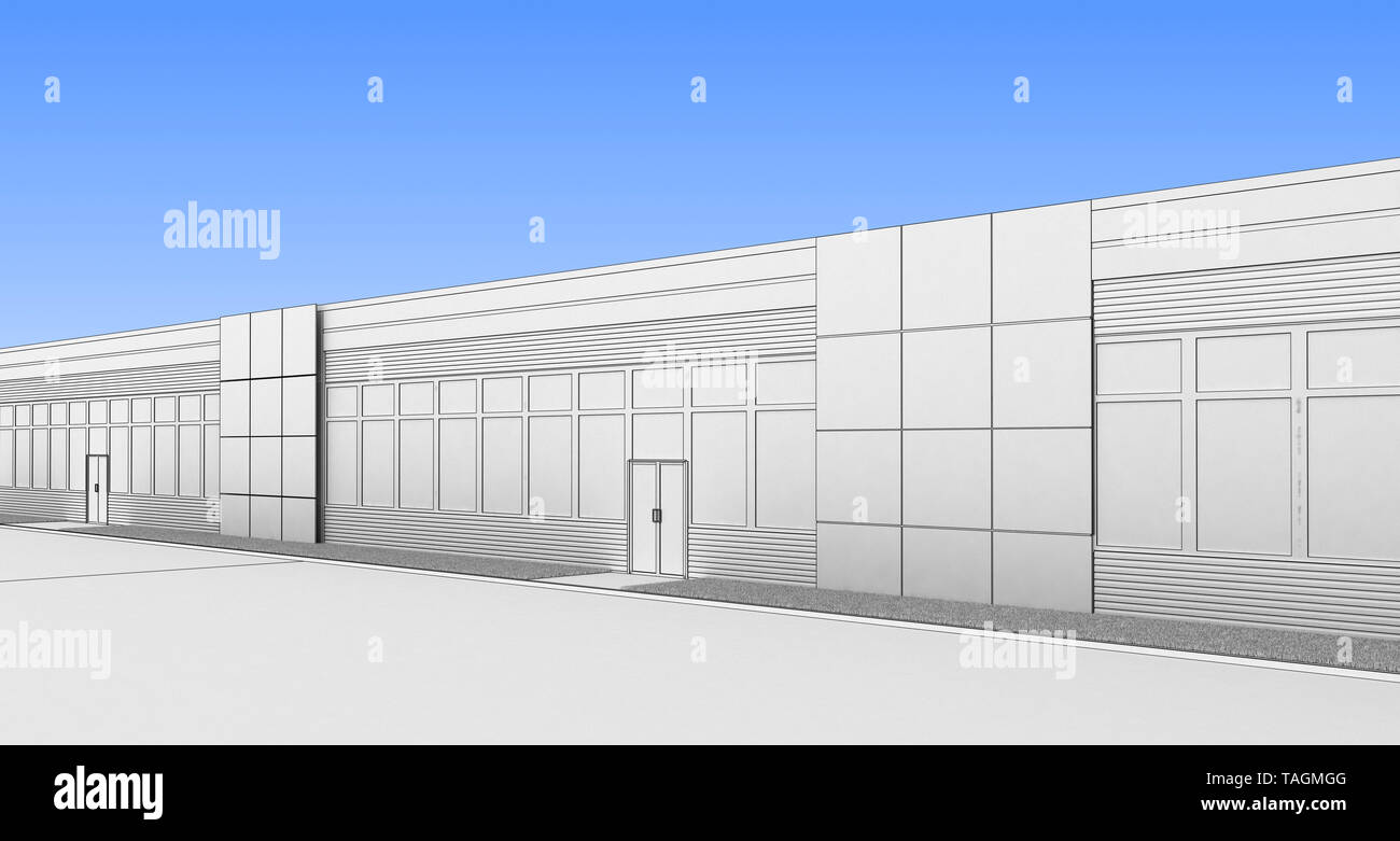 3d render exterior mall, exterior visualization, 3D illustration Stock ...