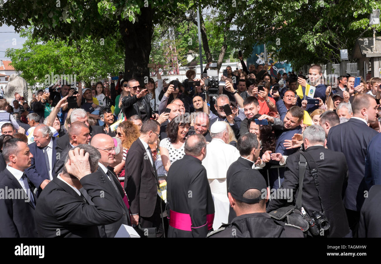 Pope Francis visit in Bulgarian town of Rakovski Stock Photo - Alamy