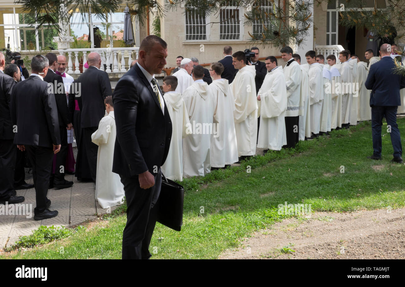 Pope Francis visit in Bulgarian town of Rakovski Stock Photo - Alamy