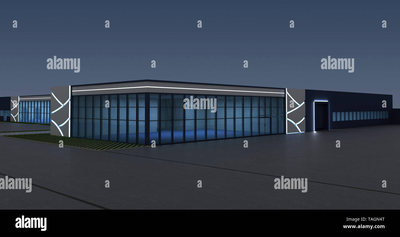 3d render exterior mall, exterior visualization, 3D illustration Stock ...