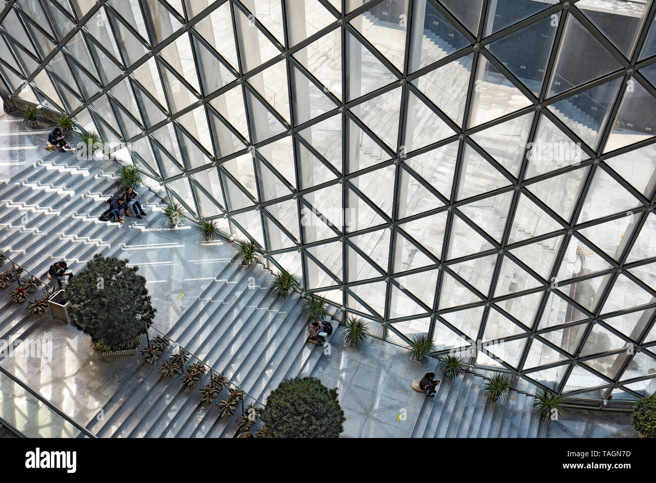 Interior of Shenzhen Library at Shenzhen Cultural Center. Shenzhen ...