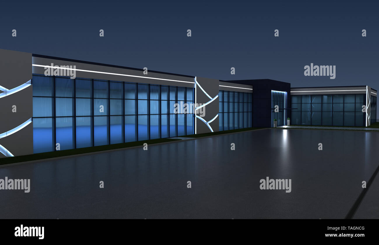 3d render exterior mall, exterior visualization, 3D illustration Stock ...