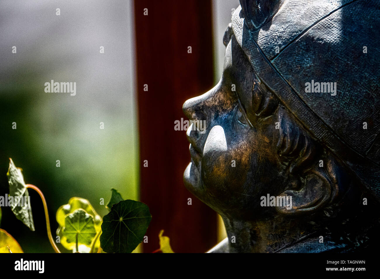 Face in bronze Stock Photo - Alamy