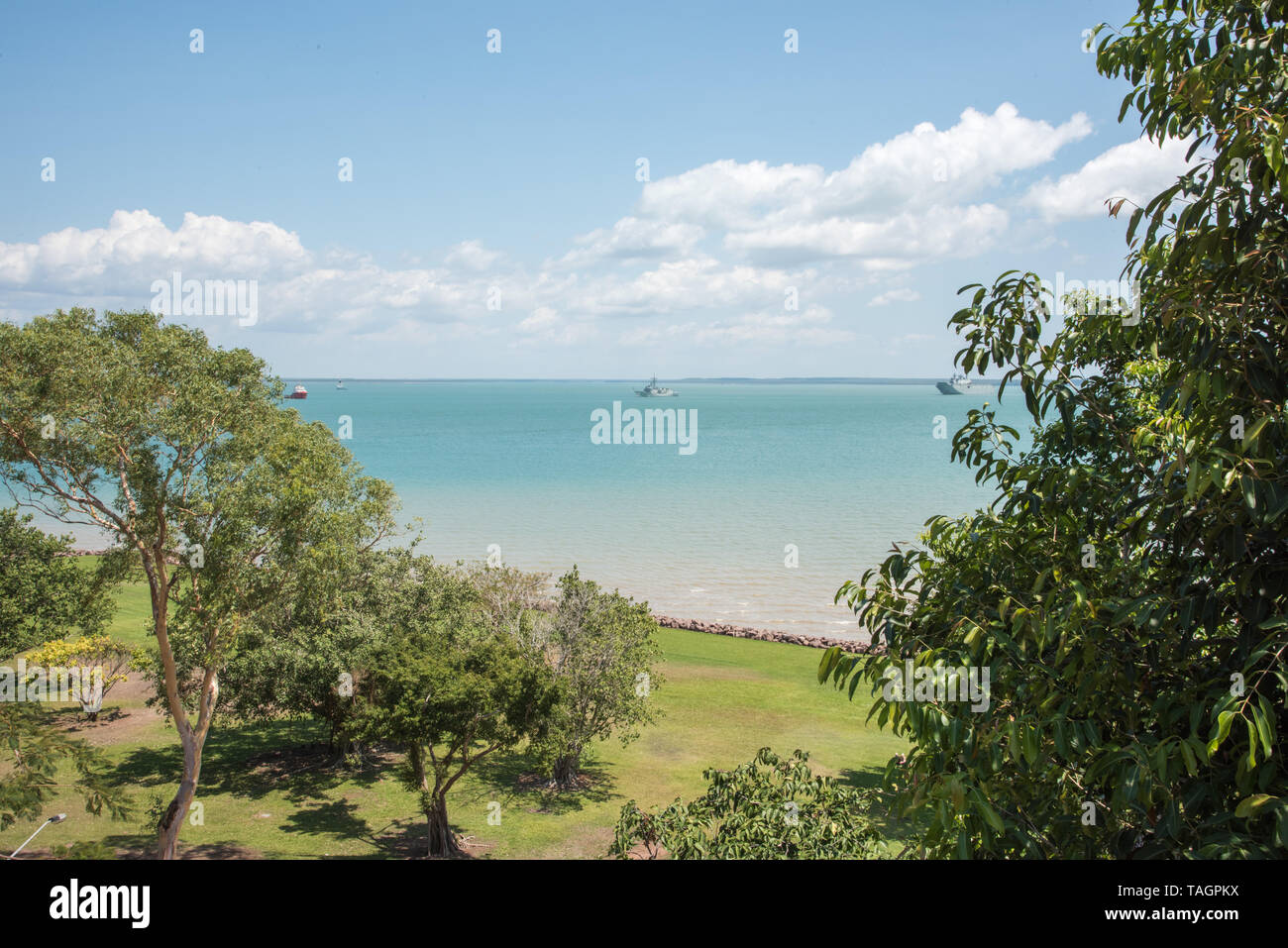 Darwin, Northern Territory, Australia-September 1,2018: Elevated view ...