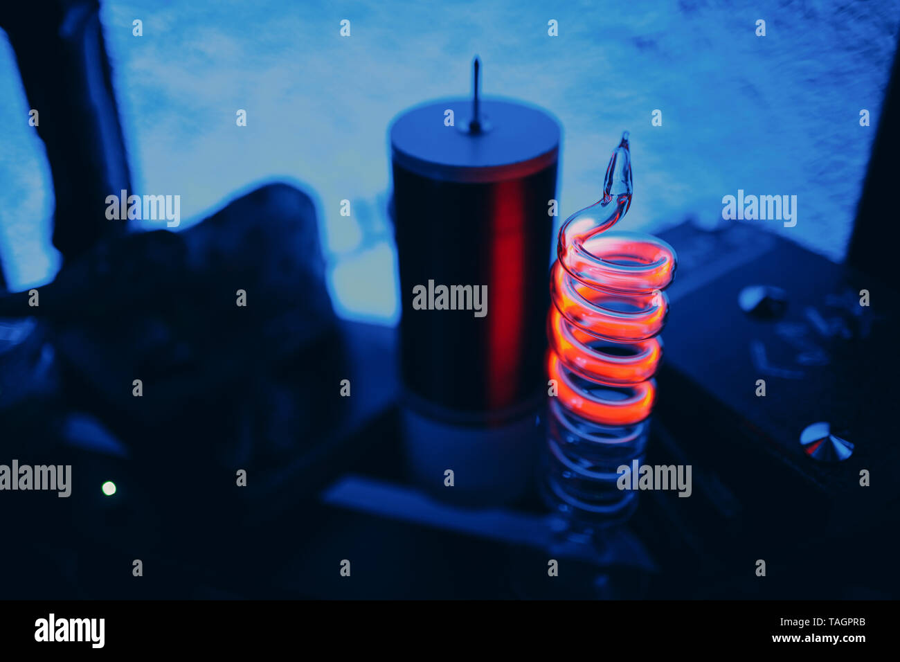 Plasma lamp with lightning Stock Photo - Alamy
