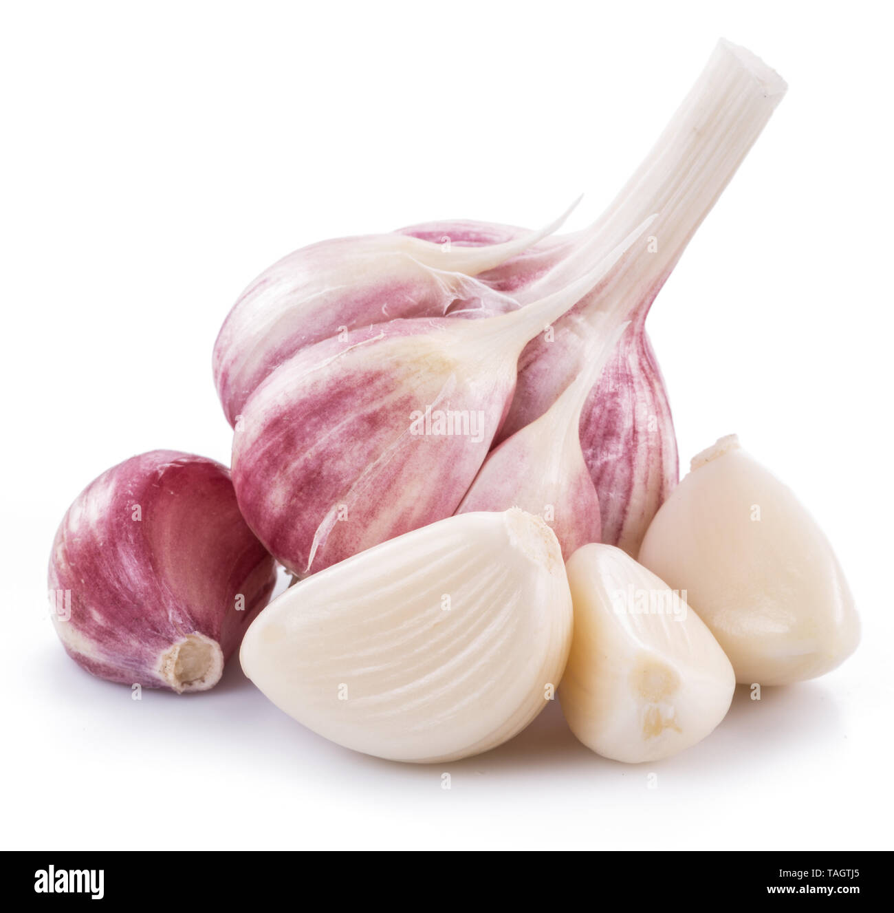 Garlic bulb and garlic cloves isolated on white background Stock Photo ...