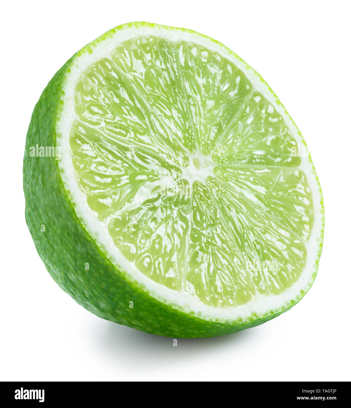 Ripe lime half on white background. File contains clipping path Stock ...