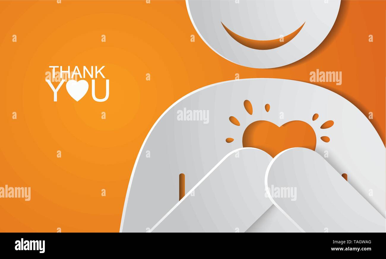 Thank you note heart Stock Vector Images - Alamy