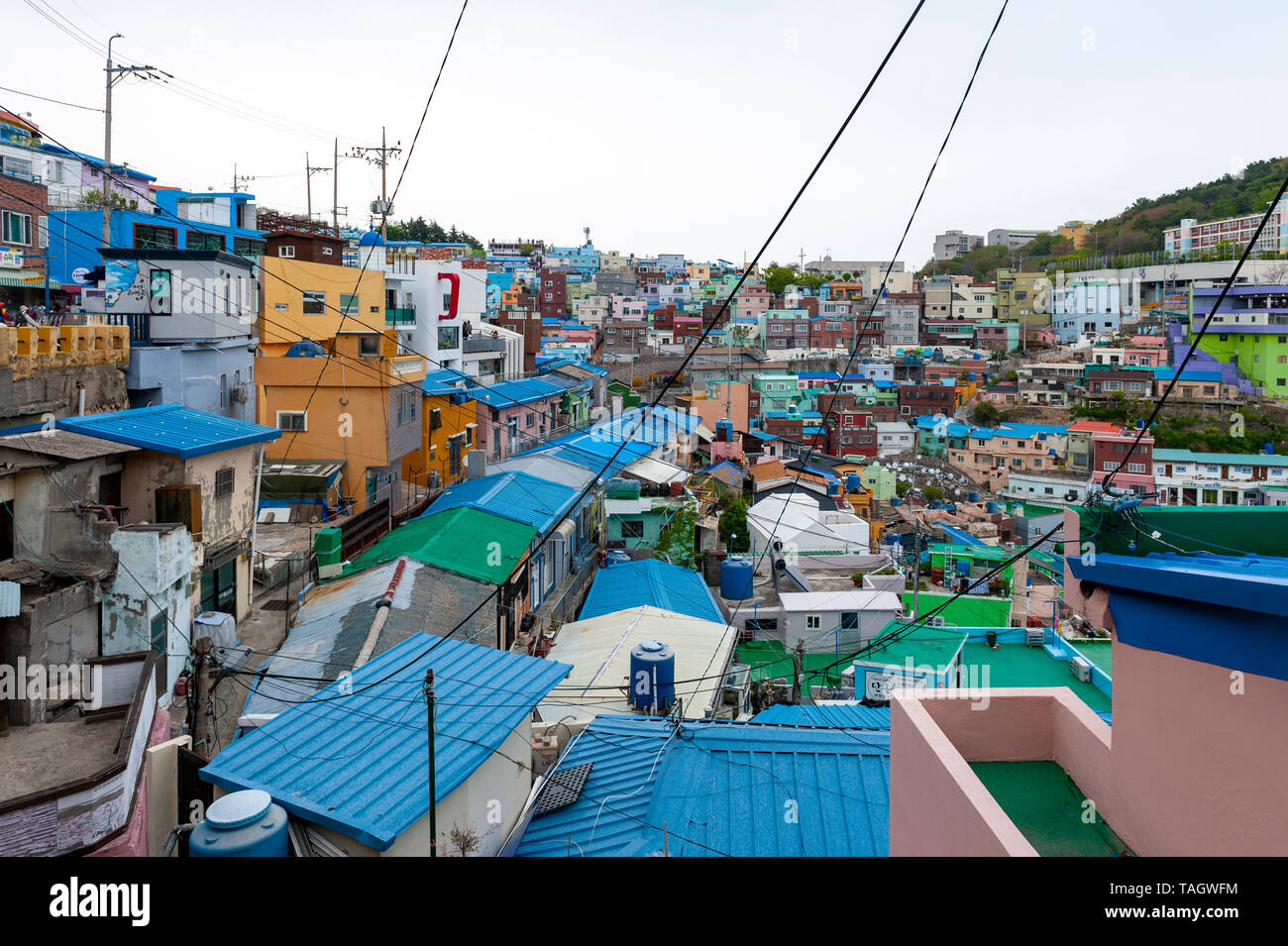 Scenic landscape of Gamcheon Culture Village, colorful and artistic ...