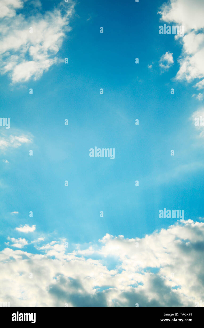 blue sky with white clouds Stock Photo - Alamy
