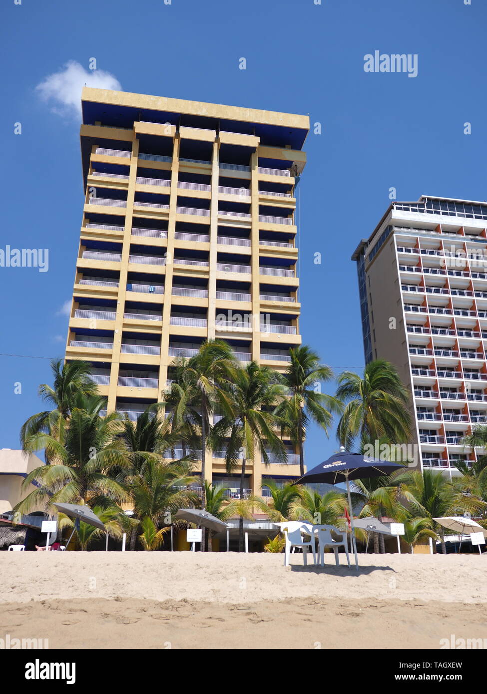 ACAPULCO, MEXICO NORTH AMERICA on MARCH 2018: Scenic skyscrapers in ...