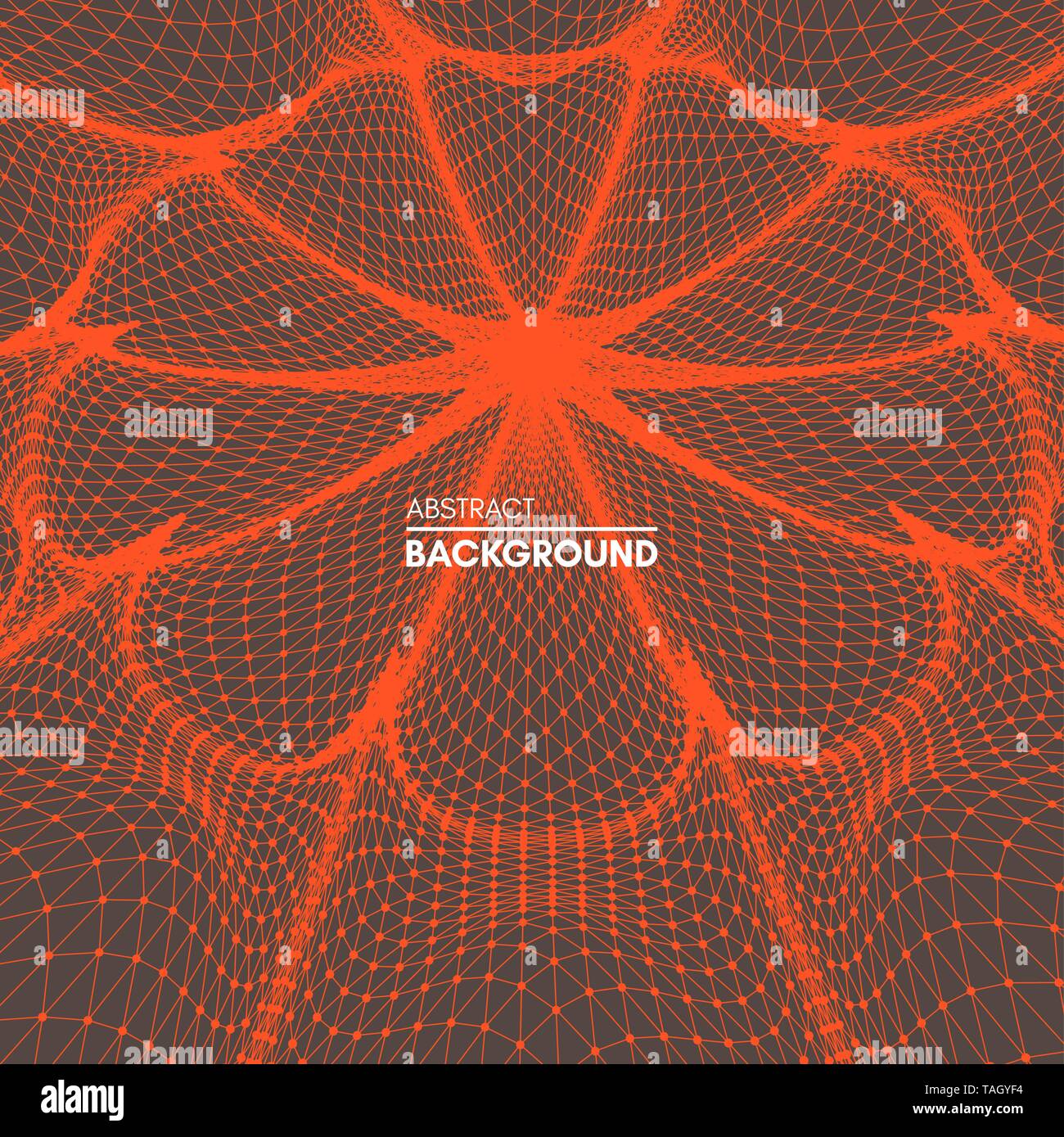 3d perspective grid background. Abstract geometric illustration ...