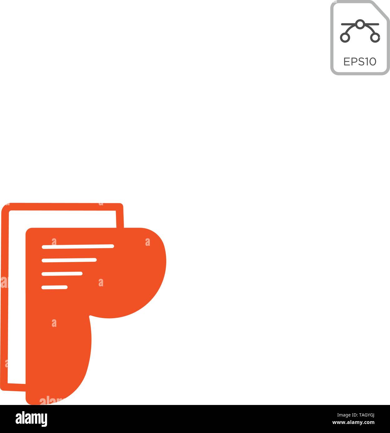 document paper logo design vector icon element isolated Stock Vector ...