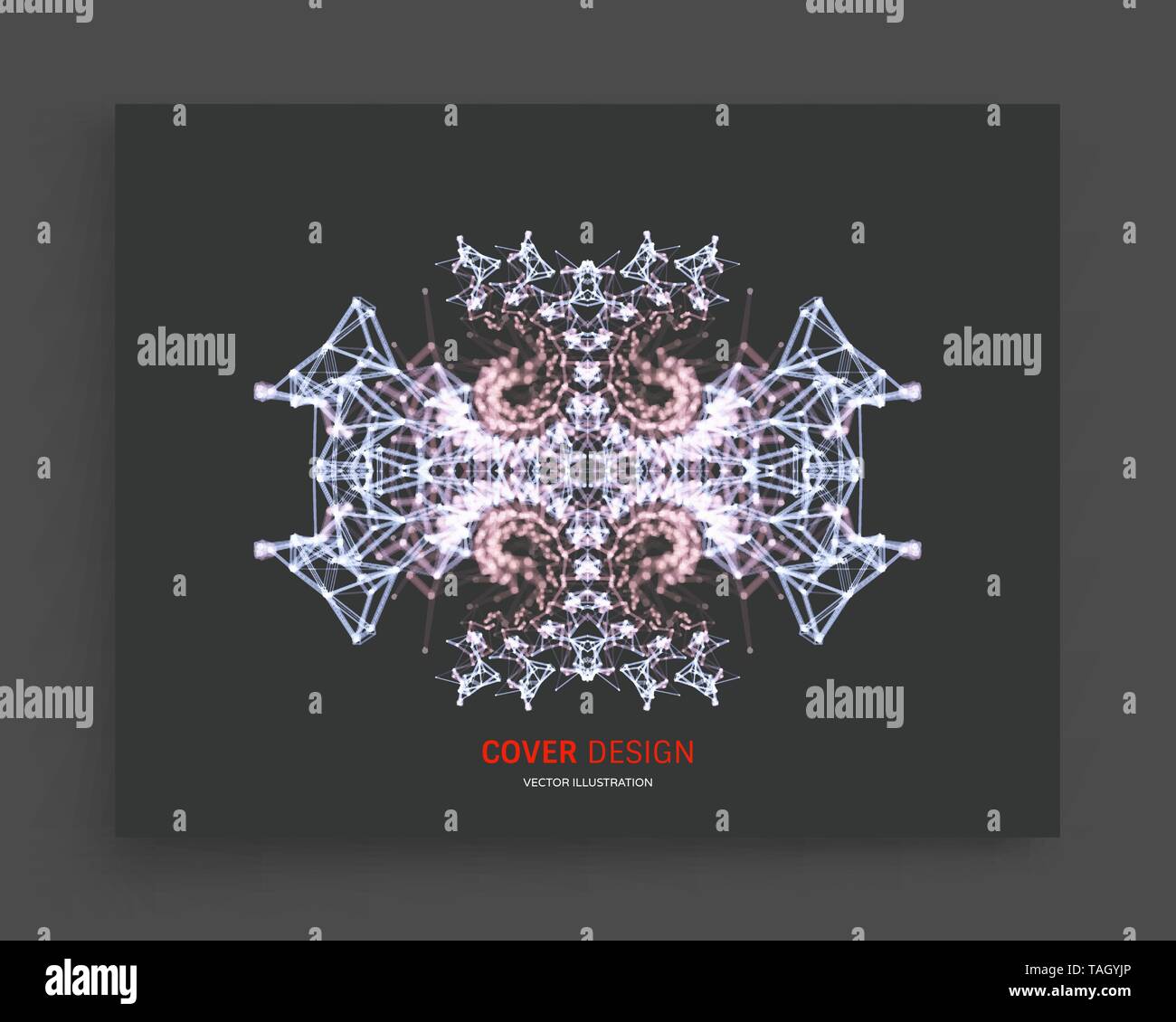 3d connection structure. Futuristic technology style. Low-poly element ...
