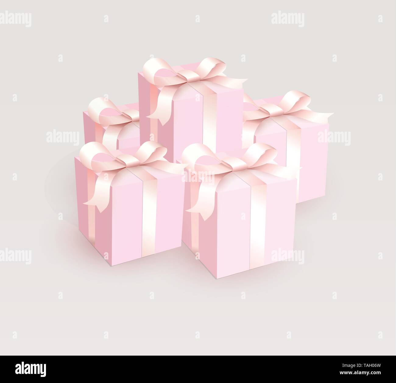 Wedding gift boxes with tender satin ribbon. Magic pink beautiful Gift ...