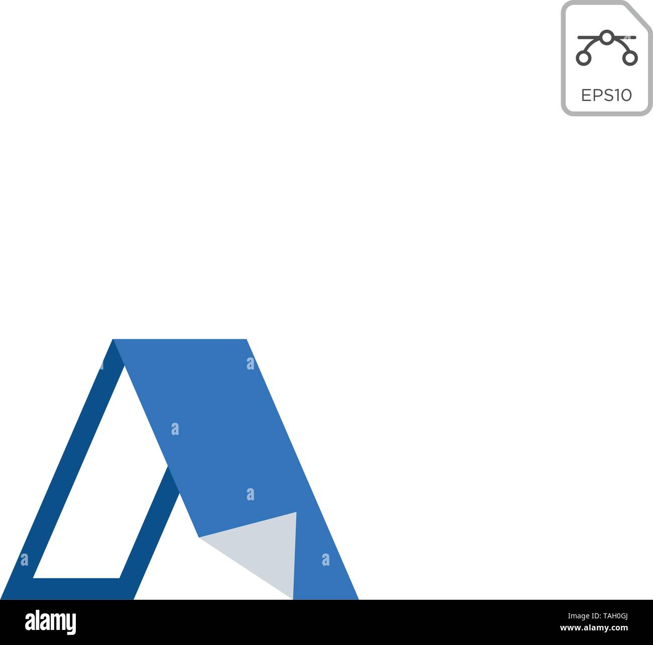 letter A paper initial logo vector icon design isolated Stock Vector ...