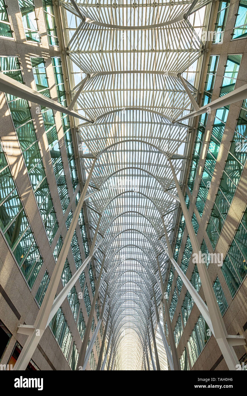 The interior of the Eaton Centre, in downtown Toronto, Ontario Stock ...