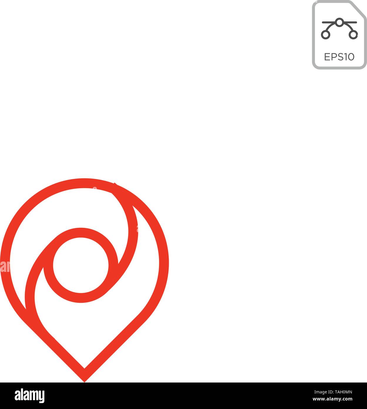 point navigation line logo design vector icon isolated Stock Vector ...