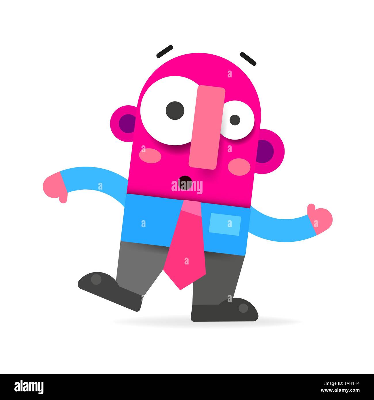 Funny Guy In Tie And Shirt Logo For Your Project. Vector Stock Vector ...