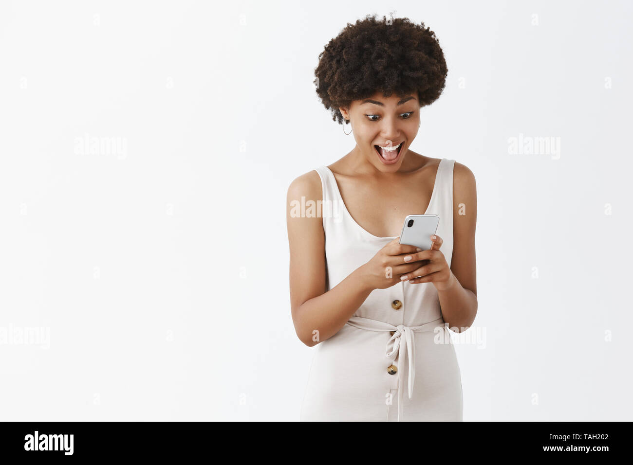 Excited charming hi-res stock photography and images - Alamy