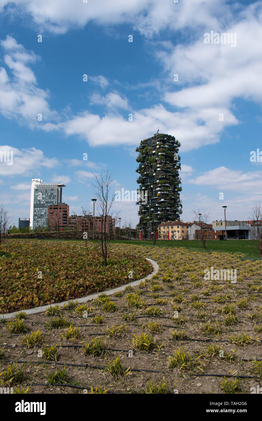 Milan: Biblioteca degli alberi, Library of trees, public park in Porta ...