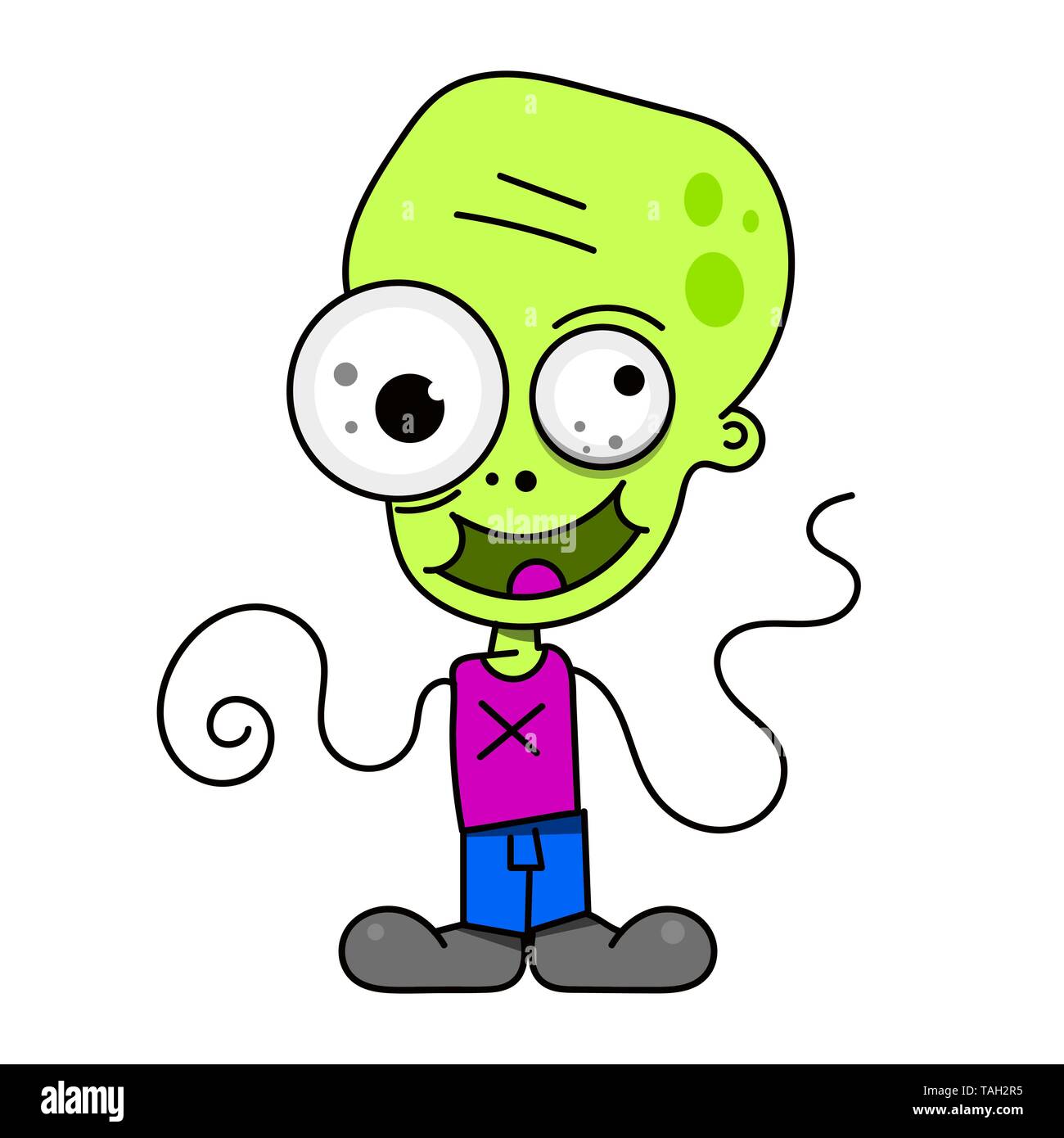 Cute Cartoon Vector Monster . Cheerful Kid . I Am Not A Monster, Just ...