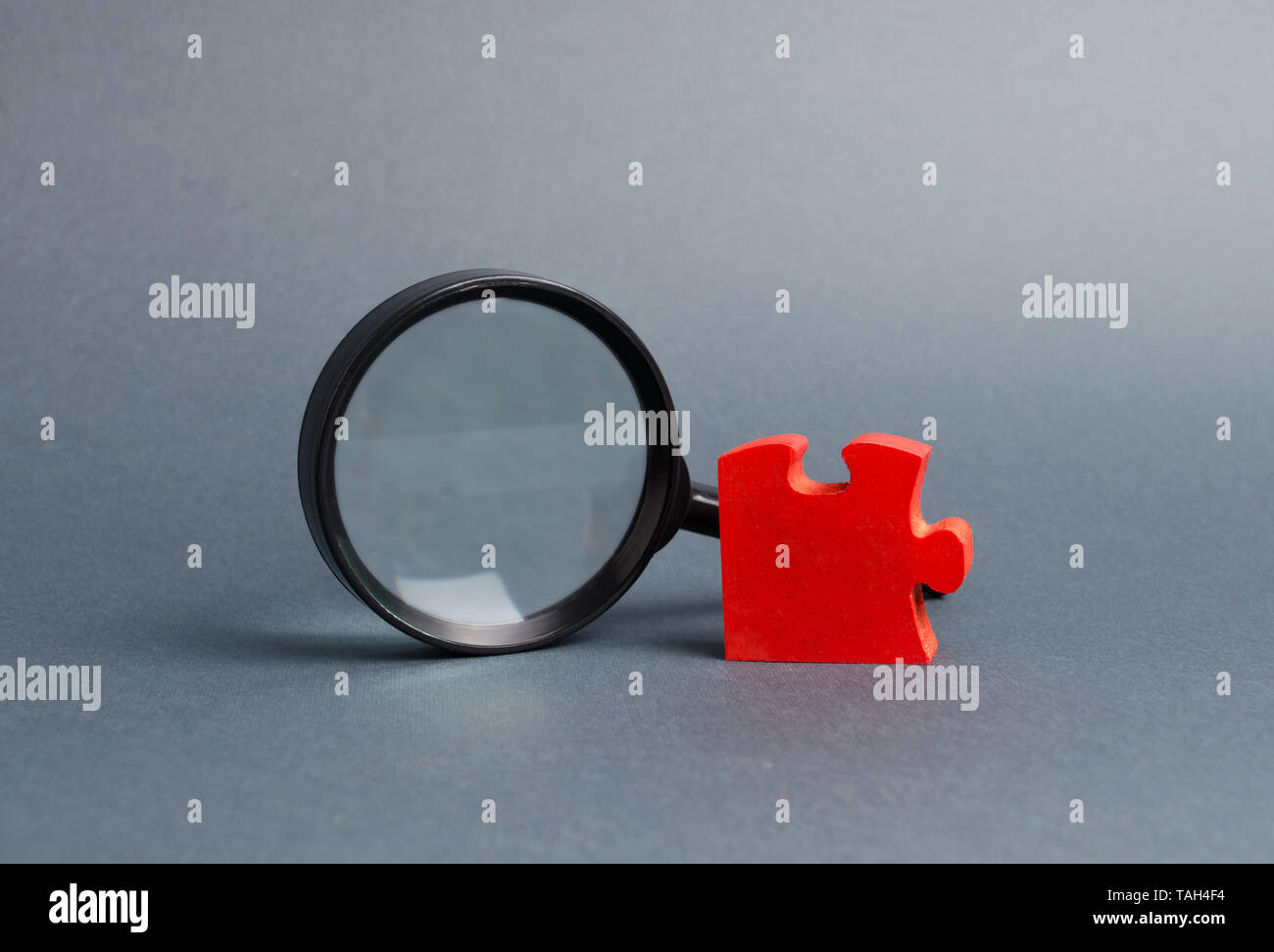 Puzzle money magnifying glass hi-res stock photography and images - Alamy