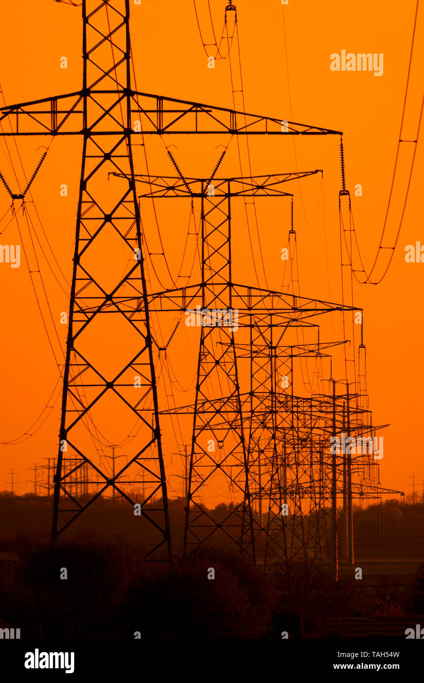 France Loiret 45 Chaingy 400 000 Volts High Voltage Electric Lines
