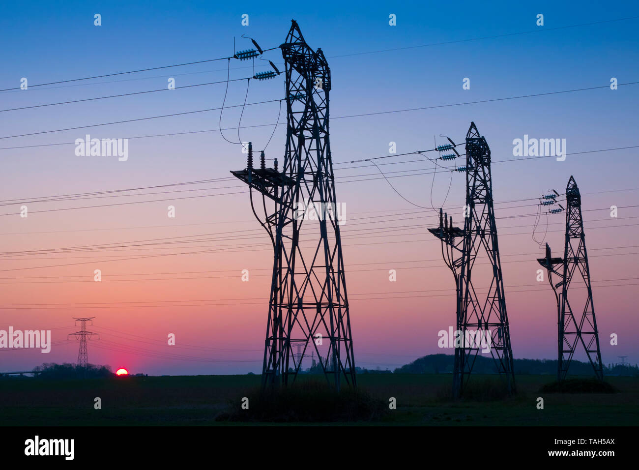 France, Loiret (45), La Chapelle Saint Mesmin, 90 000 volts high ...