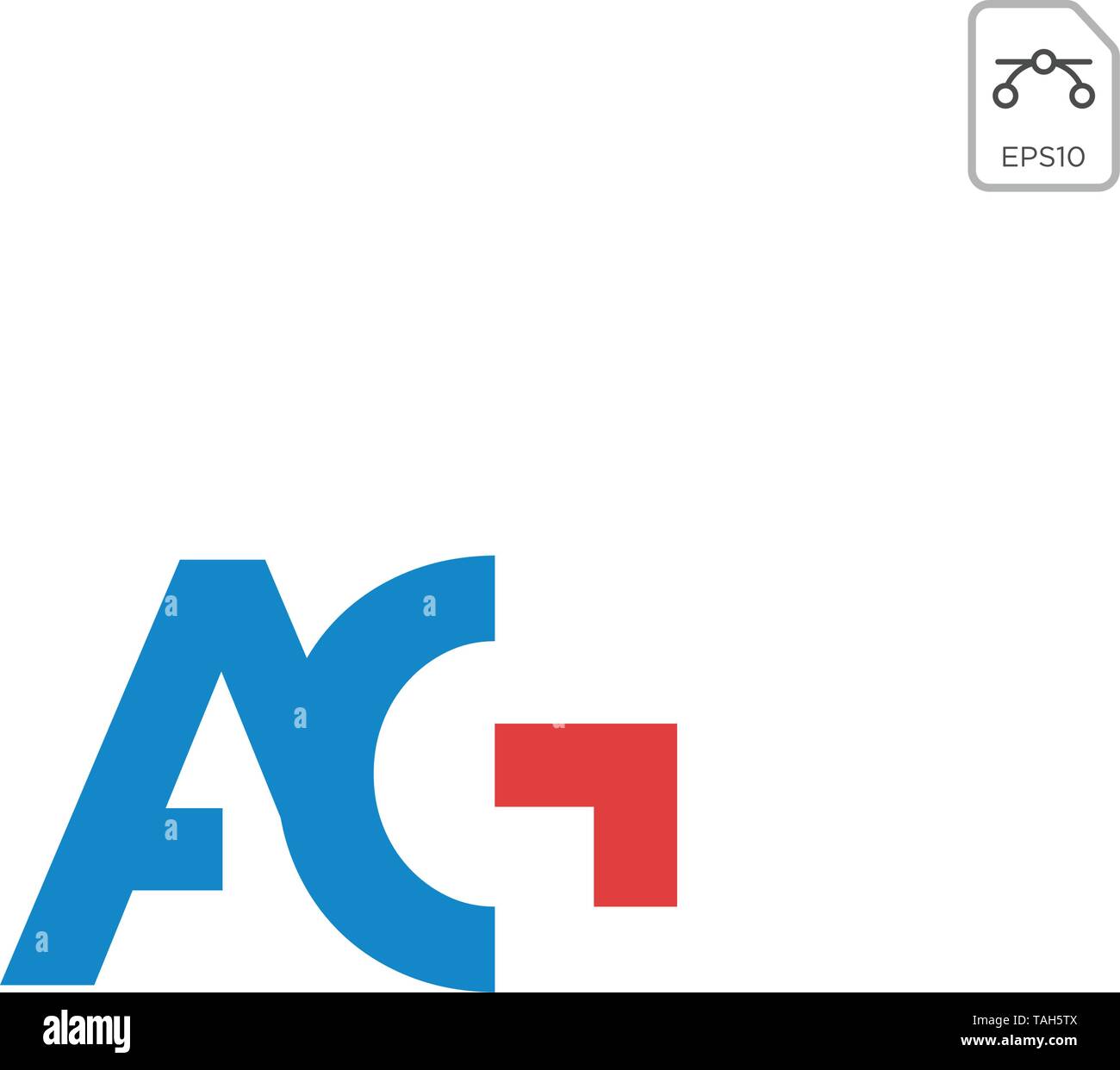 initial AG logo or symbol business company vector icon isolated Stock ...