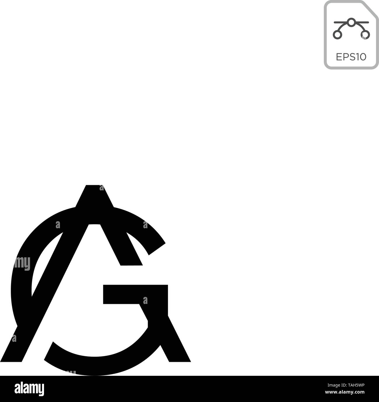 initial AG logo or symbol business company vector icon isolated Stock ...