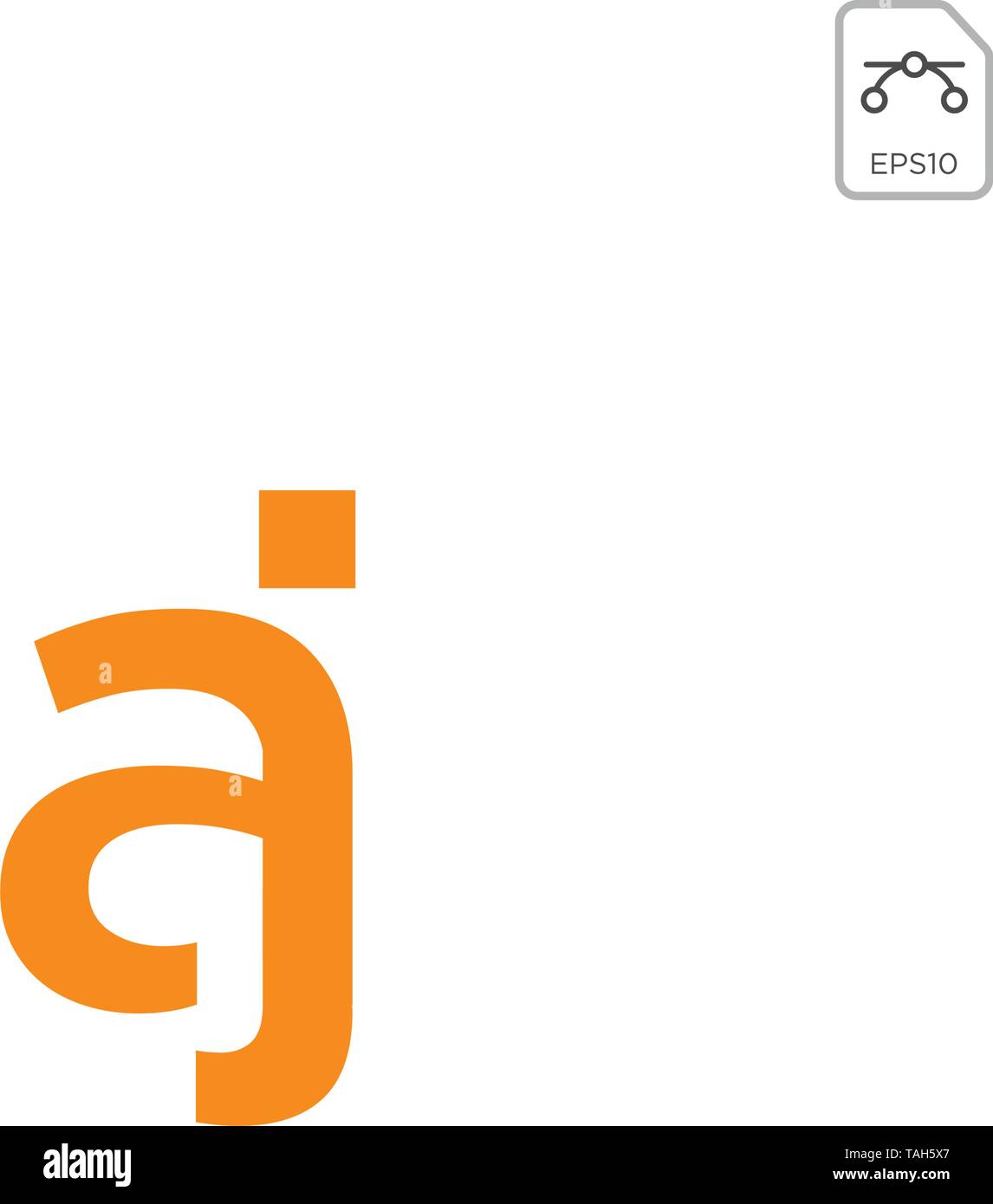 initial aj logo or symbol business company vector icon isolated Stock ...