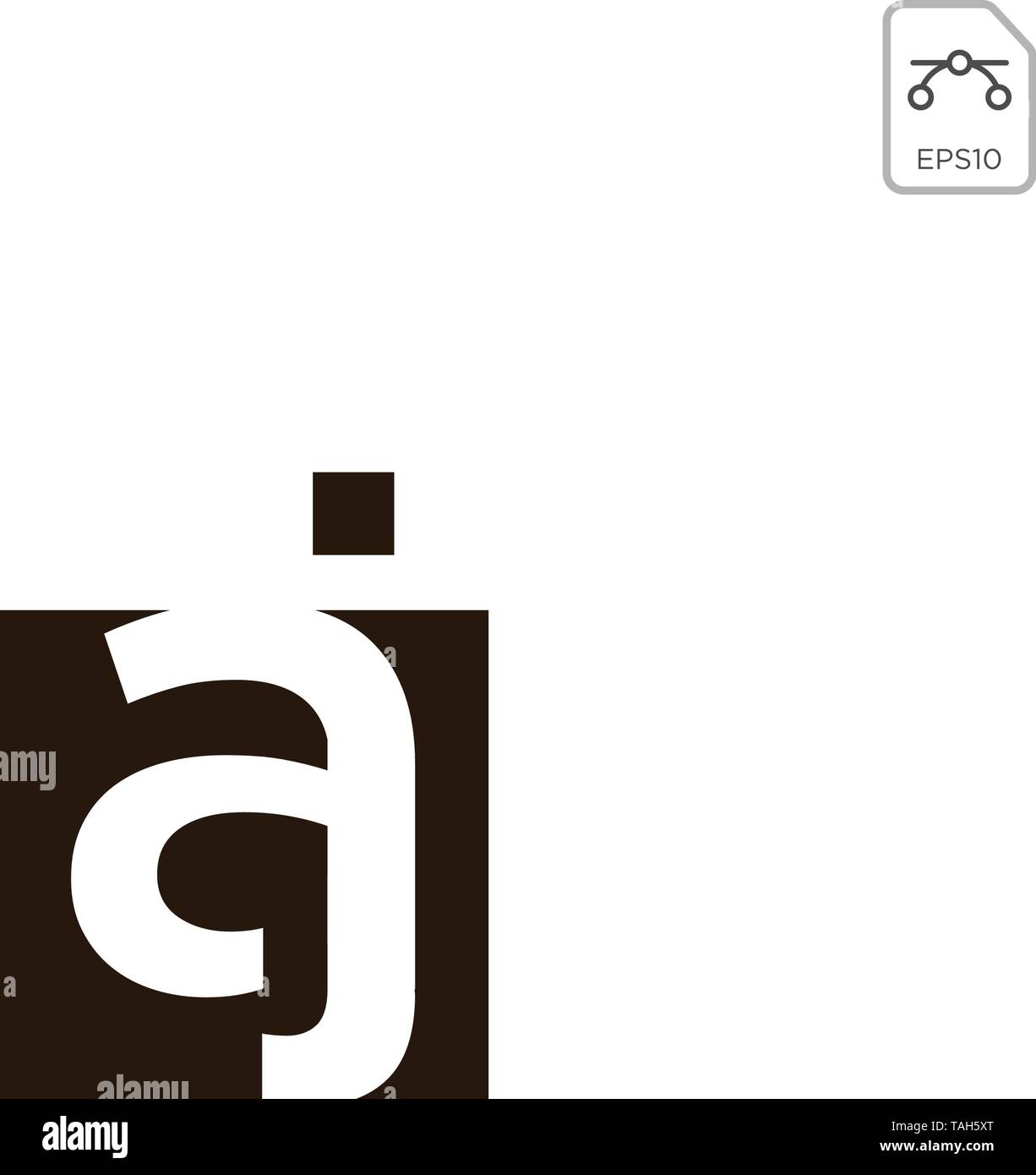 initial aj logo or symbol business company vector icon isolated Stock ...