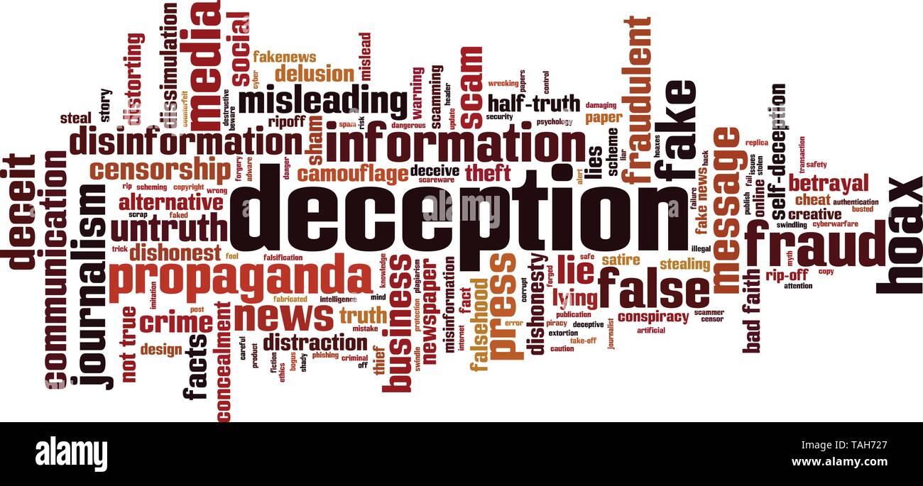 Deception word cloud concept. Vector illustration Stock Vector Image ...