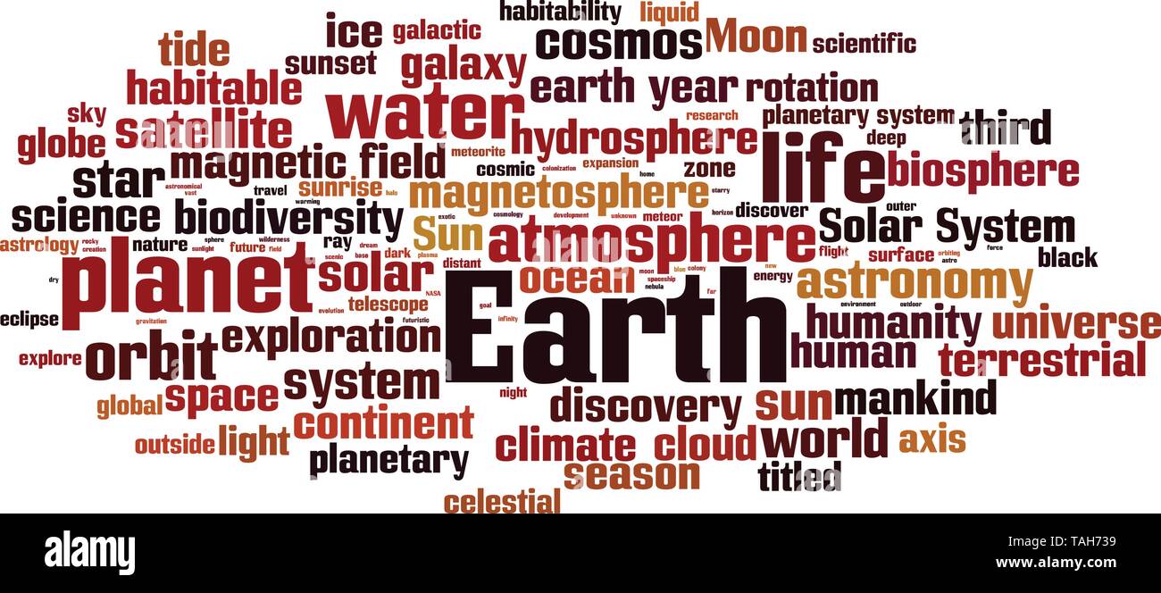 Earth word cloud concept. Vector illustration Stock Vector Image & Art ...