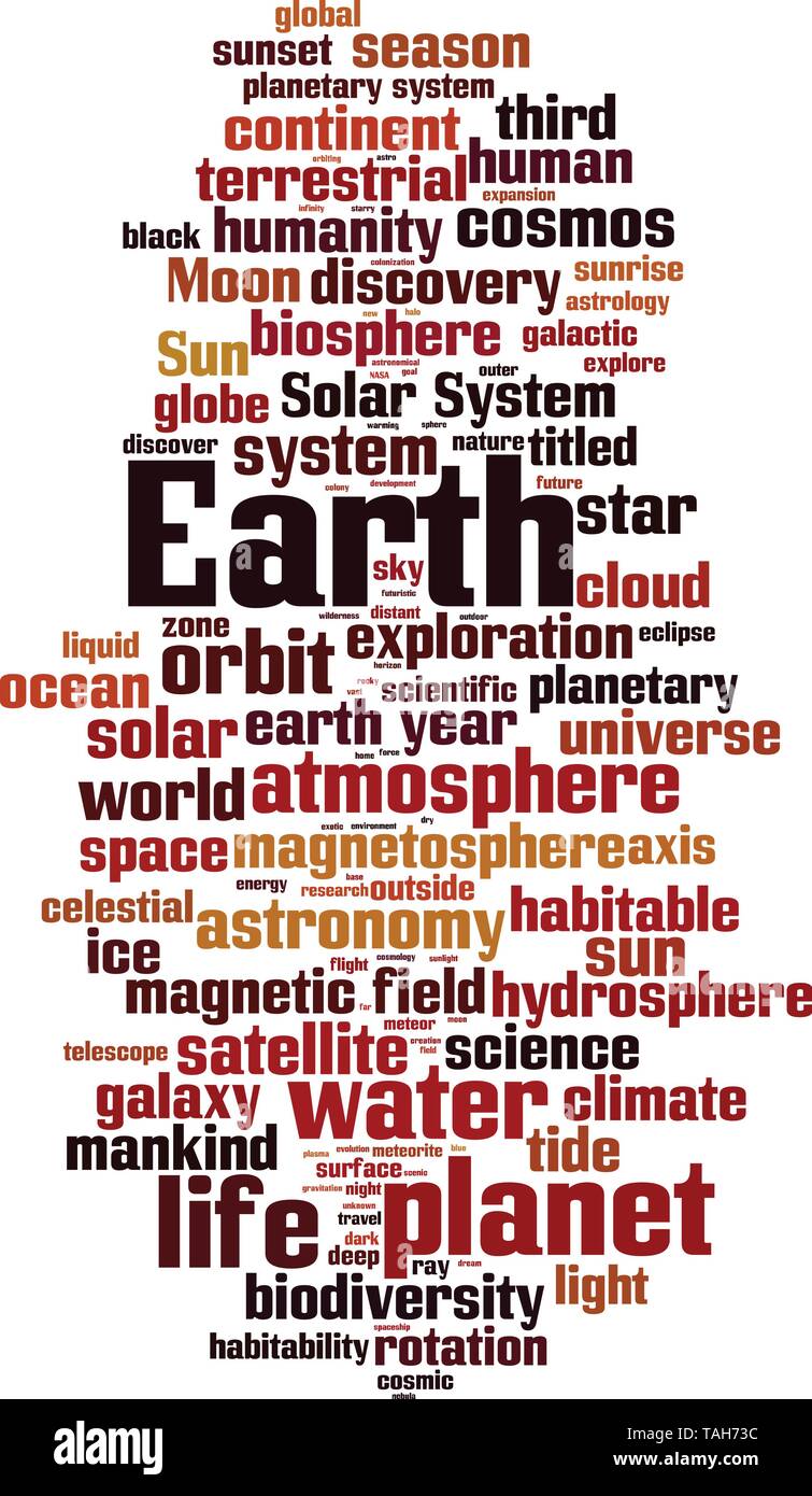 Earth word cloud concept. Vector illustration Stock Vector Image & Art ...