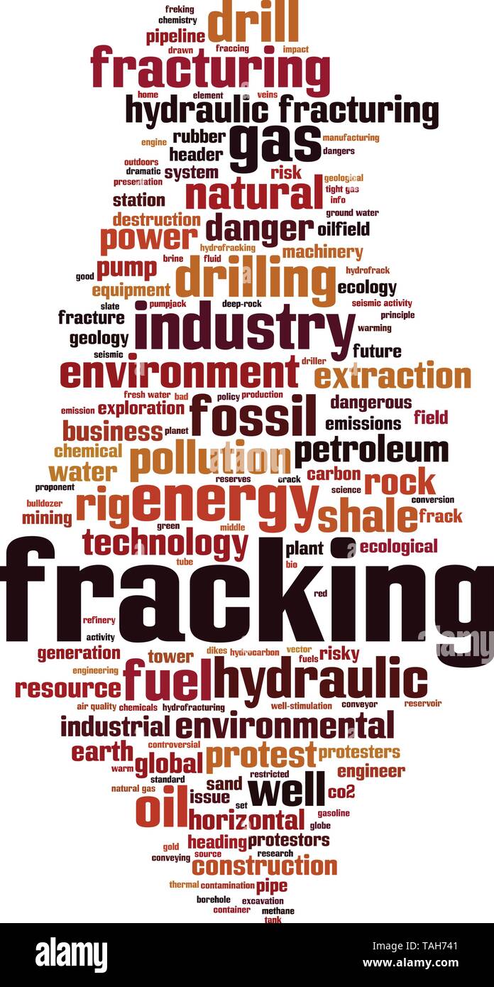 Fracking word cloud concept. Collage made of words about fracking ...