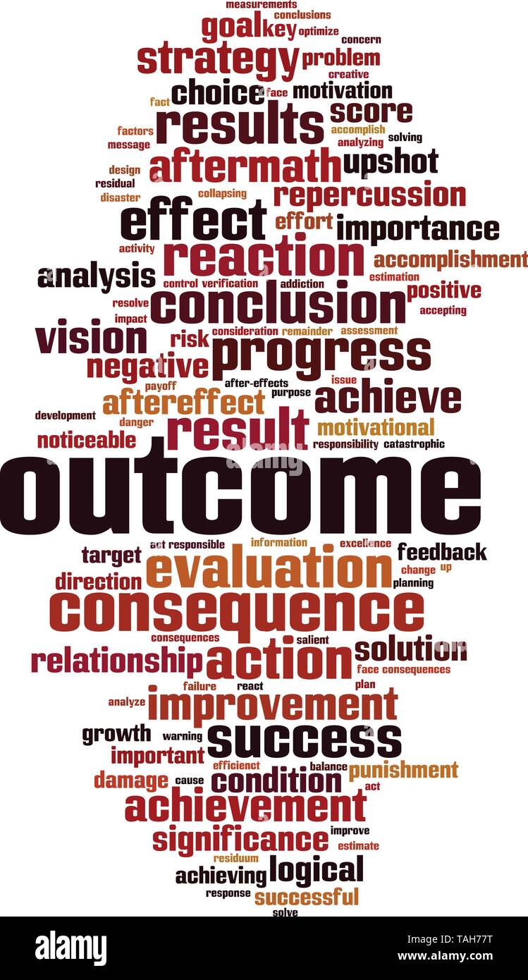 Outcome cloud concept. Collage made of words about outcome. Vector ...