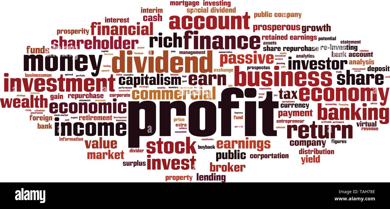 Profit word cloud concept. Vector illustration Stock Vector Image & Art ...