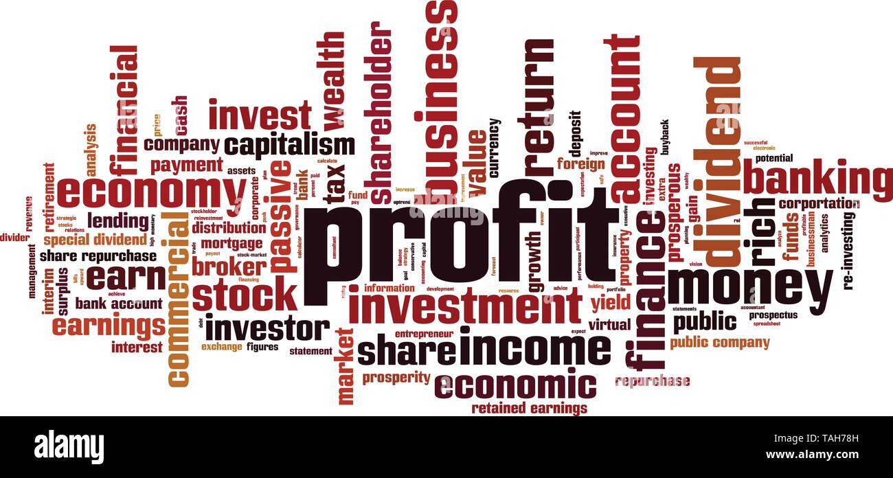 Profit word cloud concept. Vector illustration Stock Vector Image & Art ...
