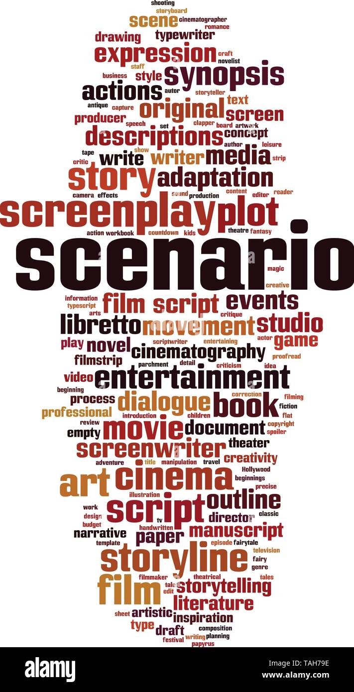Synopsis word cloud concept. Collage made of words about synopsis ...
