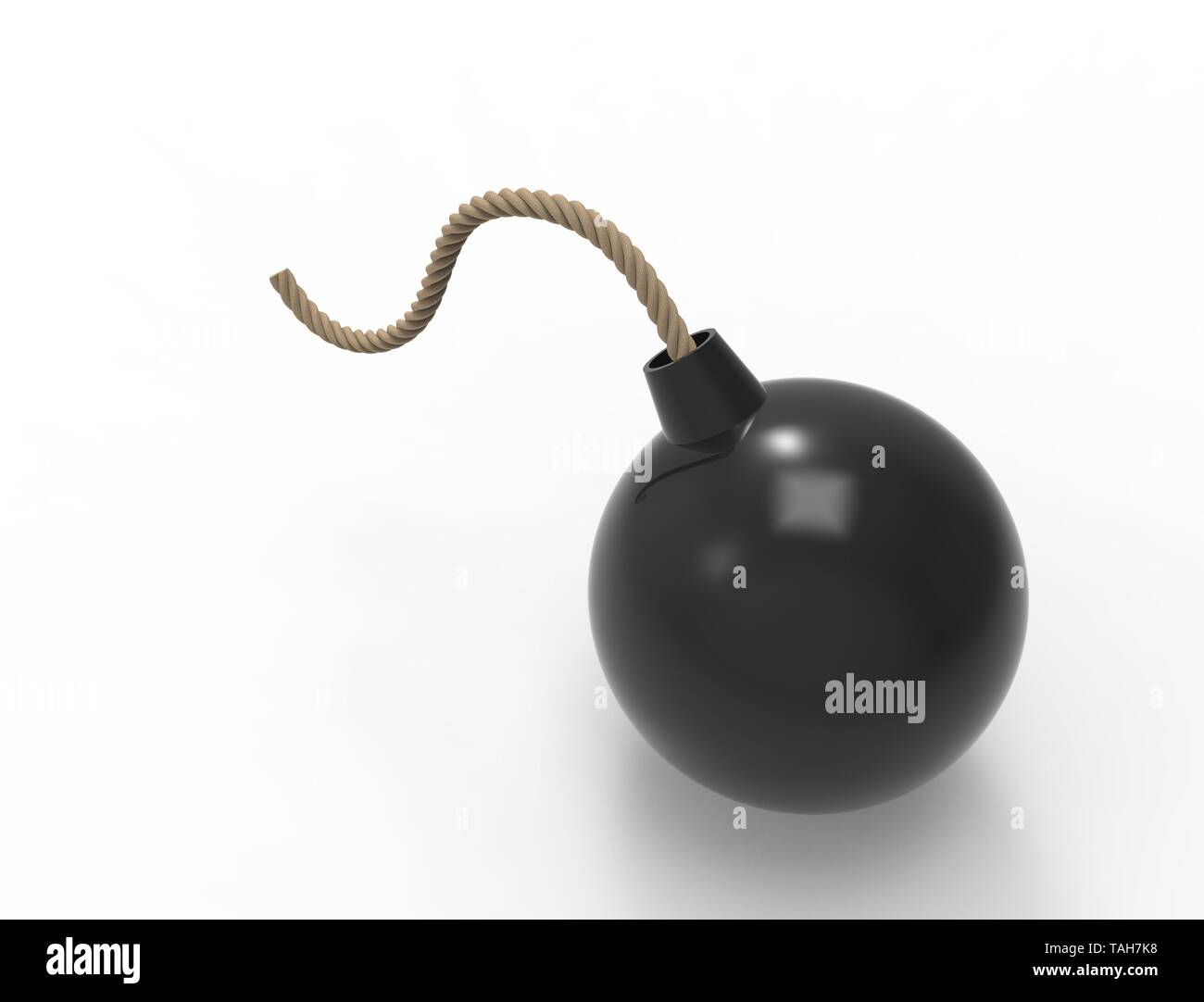 3D rendering of a classic bomb isolated on white background Stock Photo ...