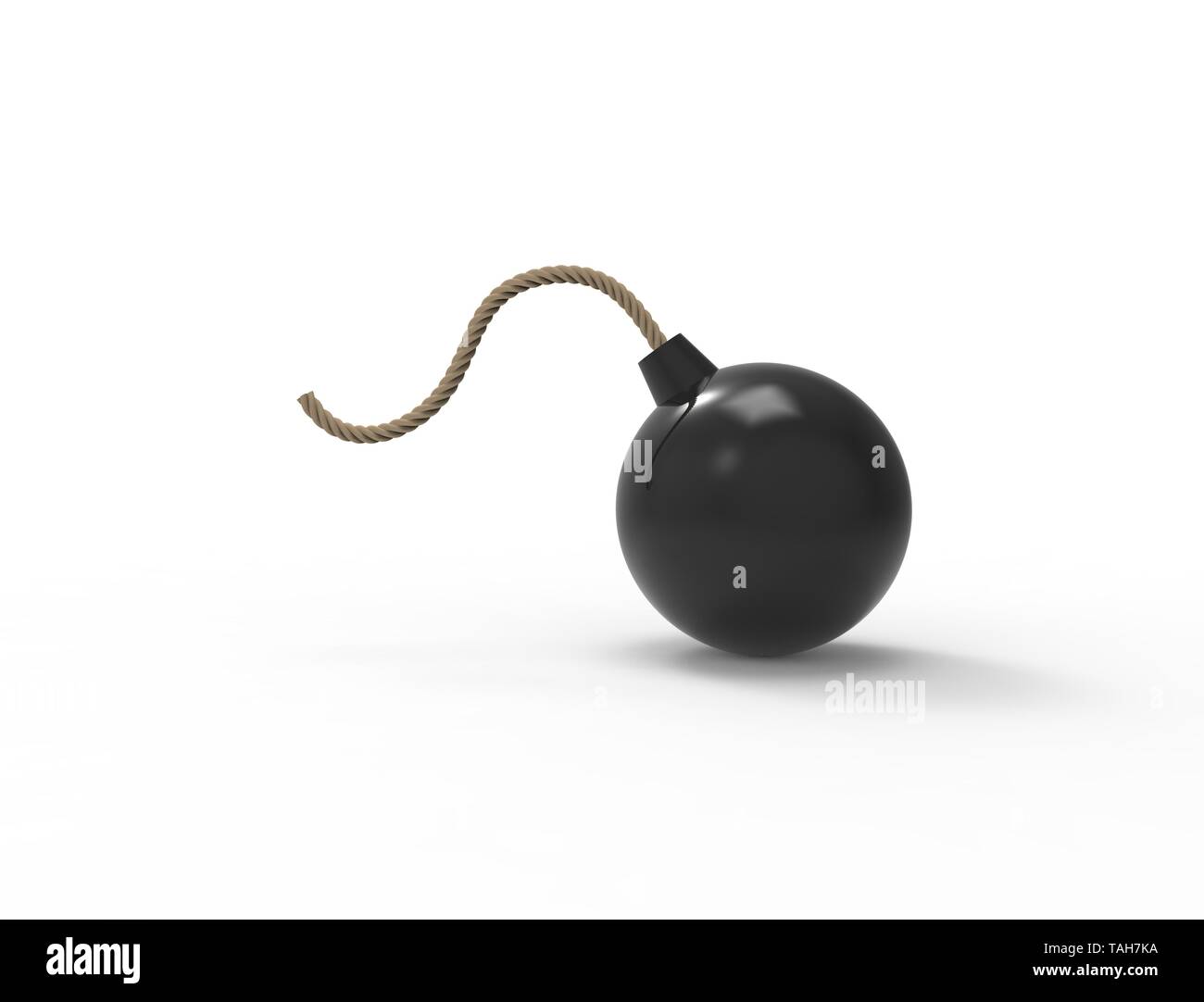 3D rendering of a classic bomb isolated on white background Stock Photo ...