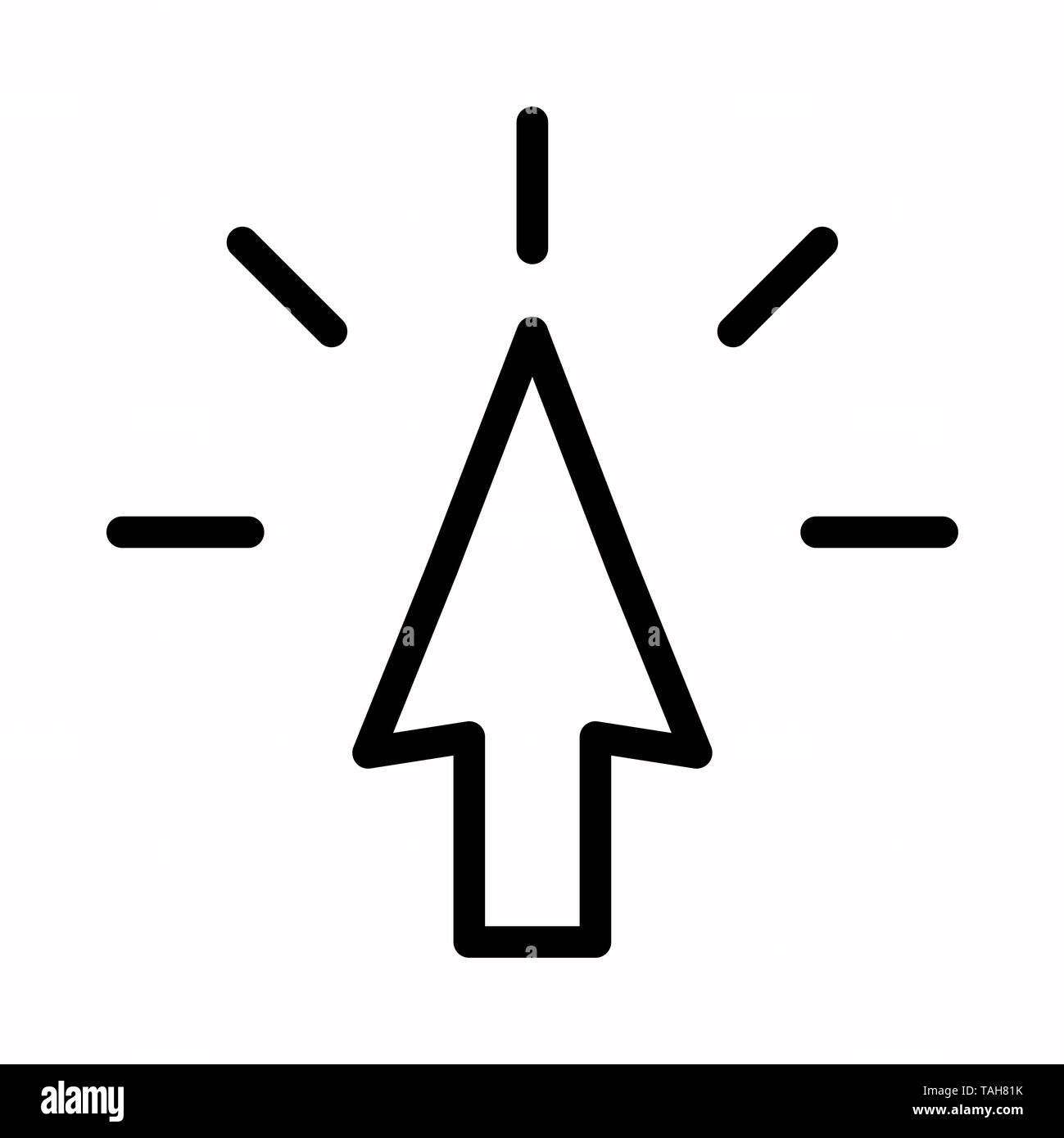 Click icon vector logo symbol or illustration Stock Photo - Alamy