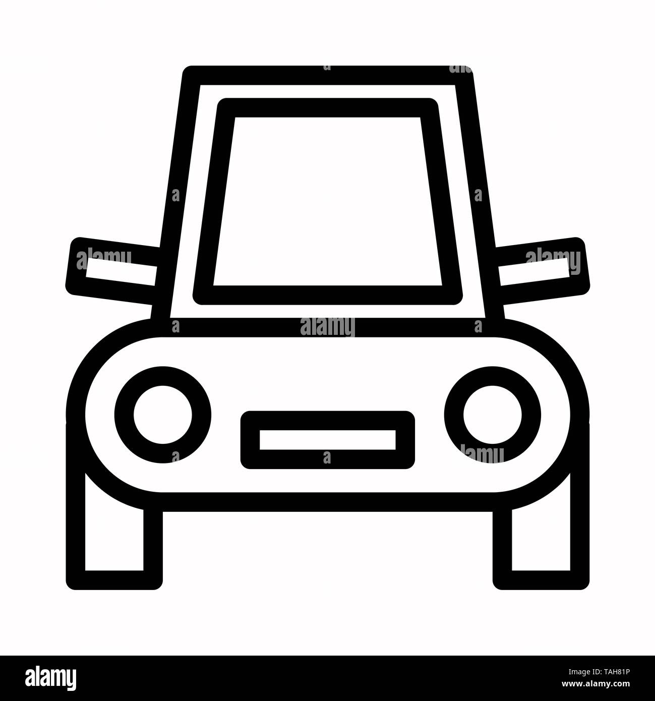 front car icon vector logo symbol or illustration Stock Photo - Alamy