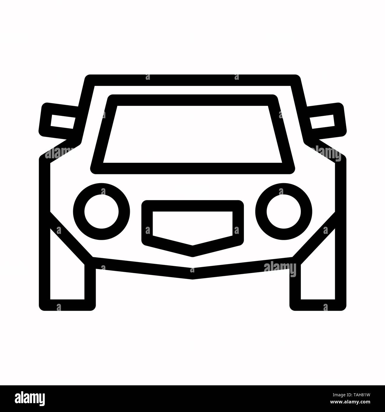 front car icon vector logo symbol or illustration Stock Photo - Alamy